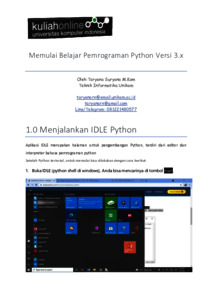 Memulai Belajar Pemrograman Python - Repository